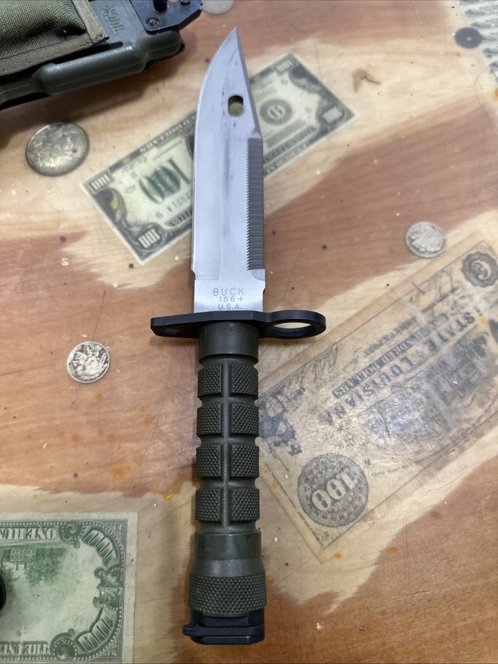 BUCK 188+~ Original Knife, Sheath, & Folder~ M9 Not Phrobis, Extra Buck ...