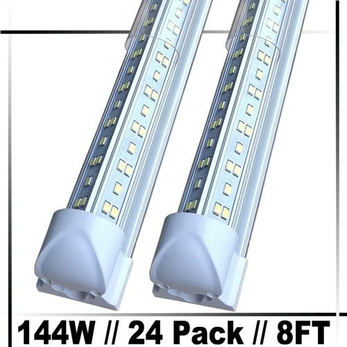 24PACK 8 FOOT LED Shop Lights 144w Fixture 8FT T8 8' LED Tube Light ...