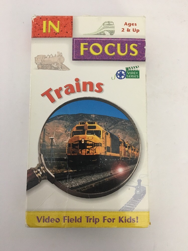 Trains In Focus-Video Field Trip For Kids-VHS-TESTED-RARE VINTAGE-SHIPS ...