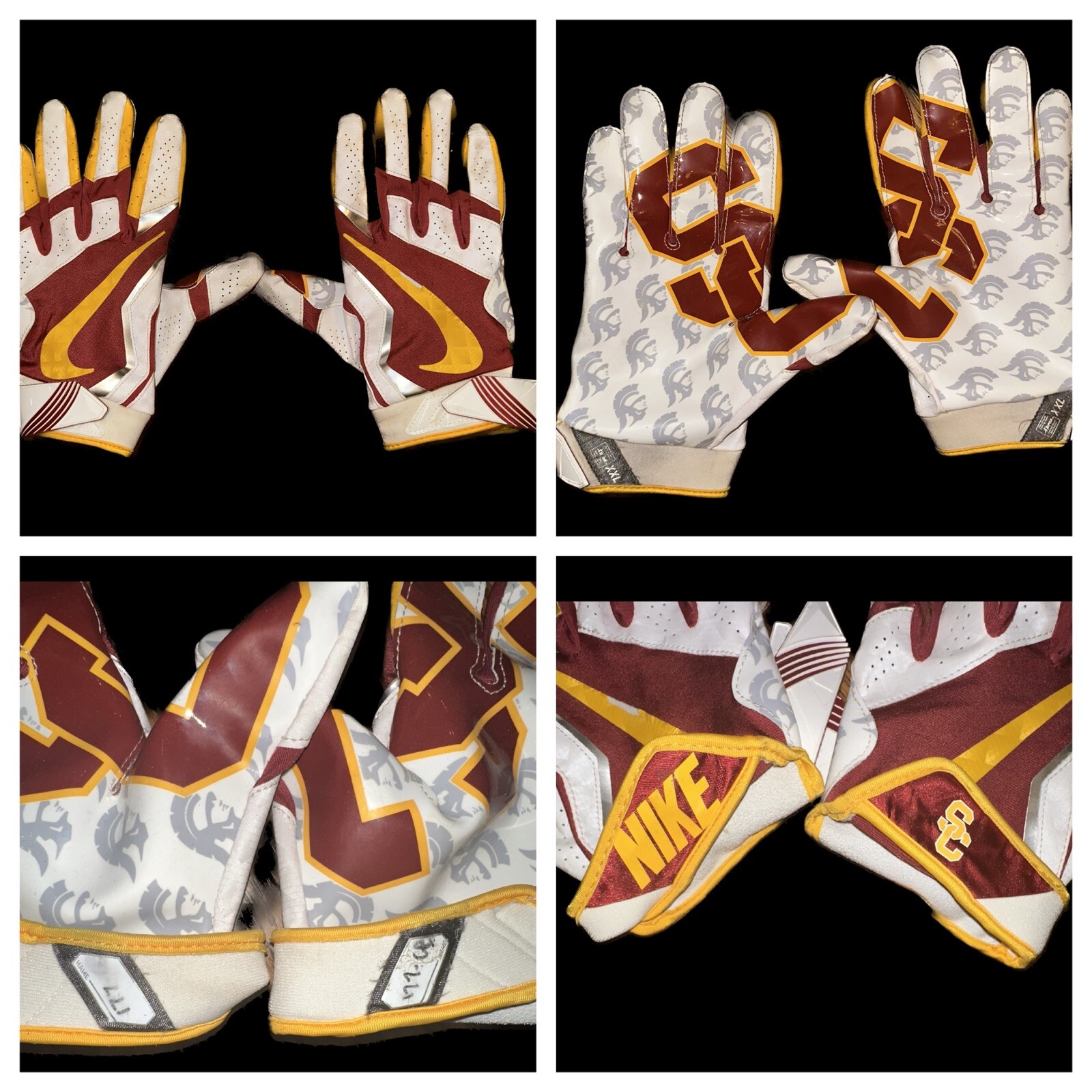USC Trojans Football Nike Team Issued Game Worn Gloves XXL 2xl Vapor | eBay