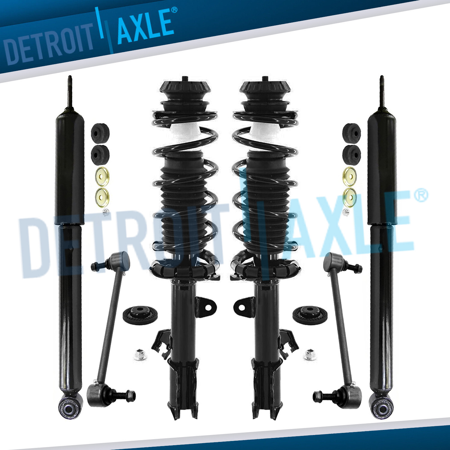 Front Struts Springs Rear Shock Absorbers Sway Bars Kit for Nissan ...