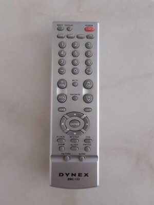 OEM Dynex ZRC-102 Television LCD TV Silver Replacement Remote Control ...