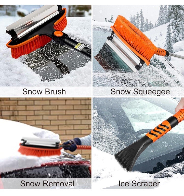 42'' Ice Scraper and Extendable Snow Brush Emergency Snow Shovel Snow ...