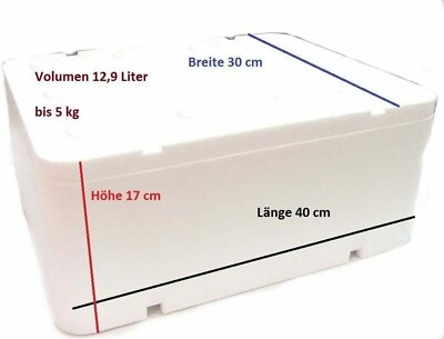 PRIMA Styroporbox Thermobox mit Deckel 12,94 L / 400 x 300 x 173 mm ...