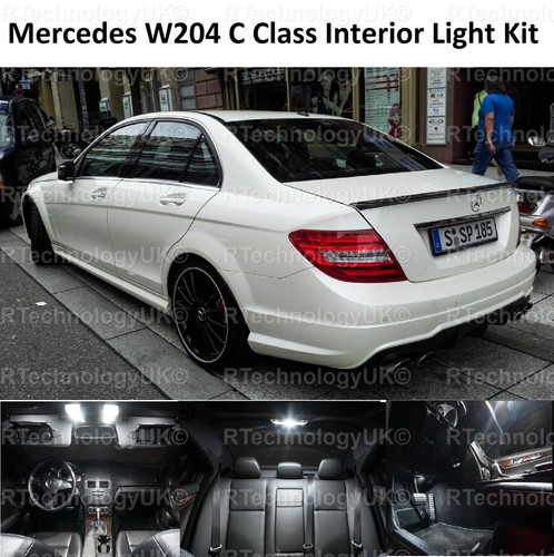 2018 PREMIUM MERCEDES C CLASS W204 INTERIOR FULL WHITE LED BULBS LIGHT ...