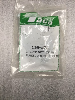 Taco 110-474 1-1/4" NPT Iron Flange w/nuts and bolts. NEW | eBay