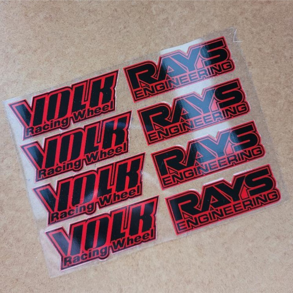 Japan Rays Engineering VOLK Racing TE37 Wheel UV decals sticker 8pcs | eBay
