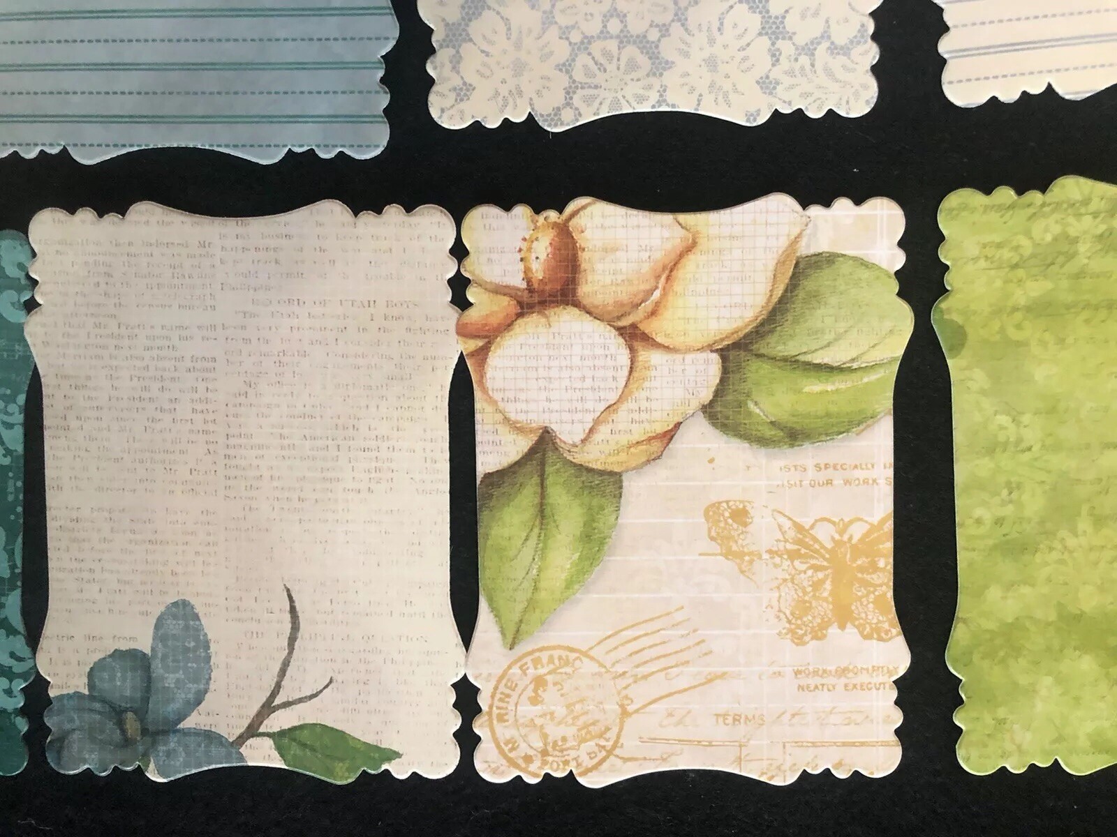 Junk Journal Flower Chipboard Mini Book Album Kit Scrapbook Paper Craft ...