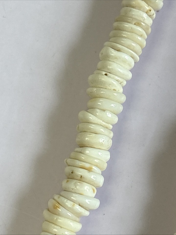 AUTHENTIC VINTAGE HAWAII PUKA SHELL NECKLACE CHOKER ~ 18” ~ READ ...