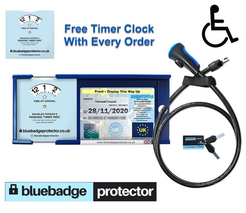 Blue Badge Double Protector Disabled Anti Theft Lock Security Holder ...
