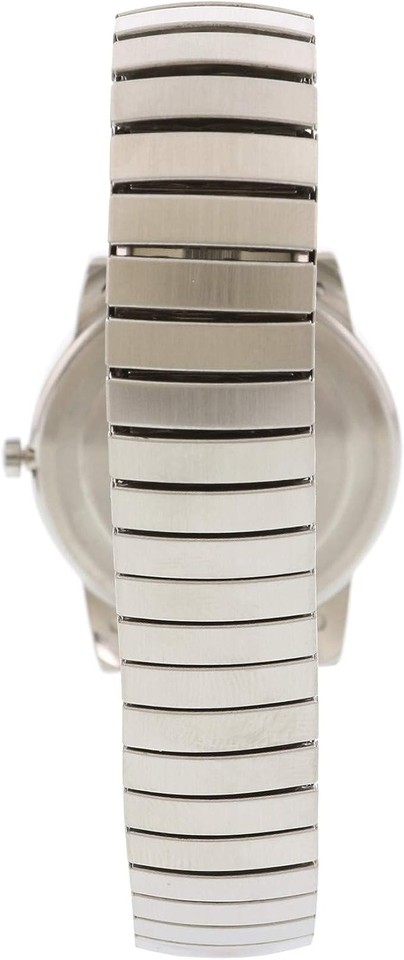 Timex T2N091 Men's Easy Reader Silver Stainless Steel Expansion Band ...