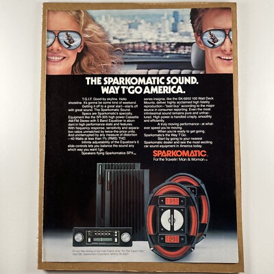 1982 Sparkomatic Car Stereo Speaker Original Print Ad 8.5 x 11" | eBay