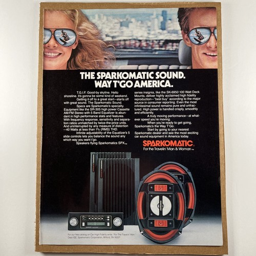 1982 Sparkomatic Car Stereo Speaker Original Print Ad 8.5 x 11" | eBay