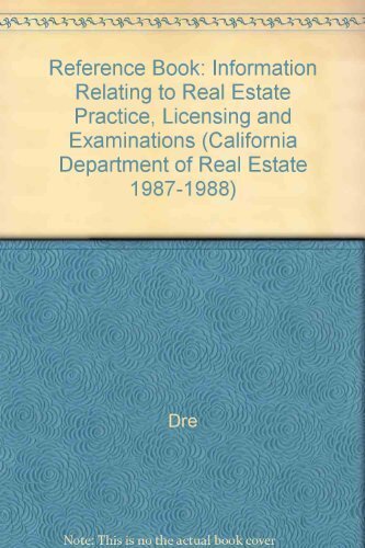 REFERENCE BOOK: INFORMATION RELATING TO REAL ESTATE By Dre Excellent ...