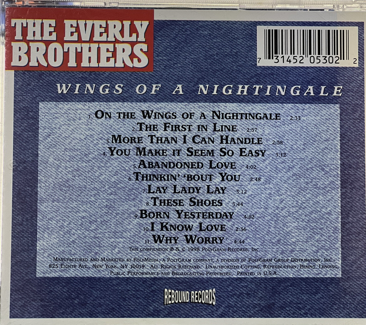Wings of a Nightingale by The Everly Brothers (CD, Sep-1998, Universal ...