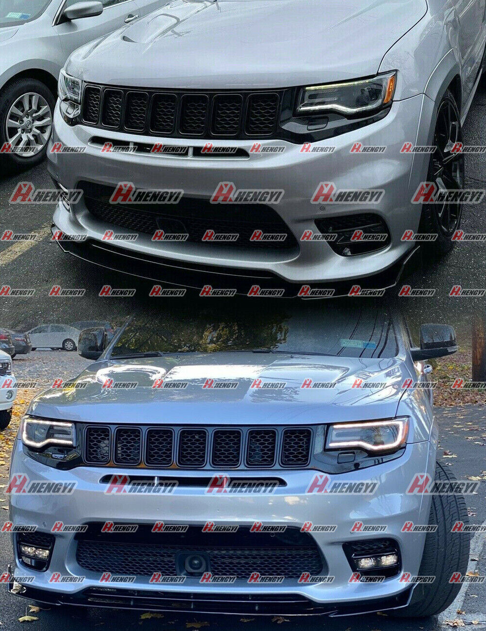 Carbon Look Front Splitter Lip For Dodge Durango 2017-2021 Grand ...