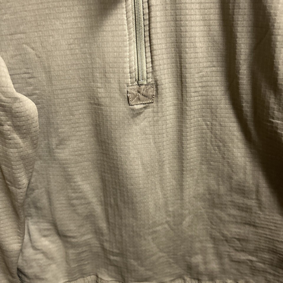 US Military Cold Weather Small Regular Half Zip Grid Fleece Waffle ...
