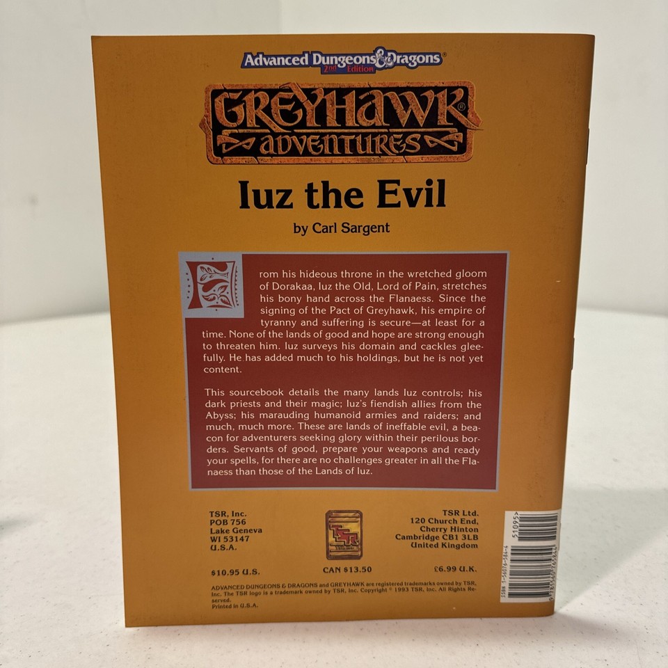 Dungeons & Dragons - Greyhawk Adventures - Iuz the Evil - TSR 9399 ...