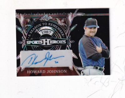 2024 HOWARD JOHNSON LEAF SPORTS HEROES AUTO/AUTOGRAPH 8/8 1986 NEW YORK ...