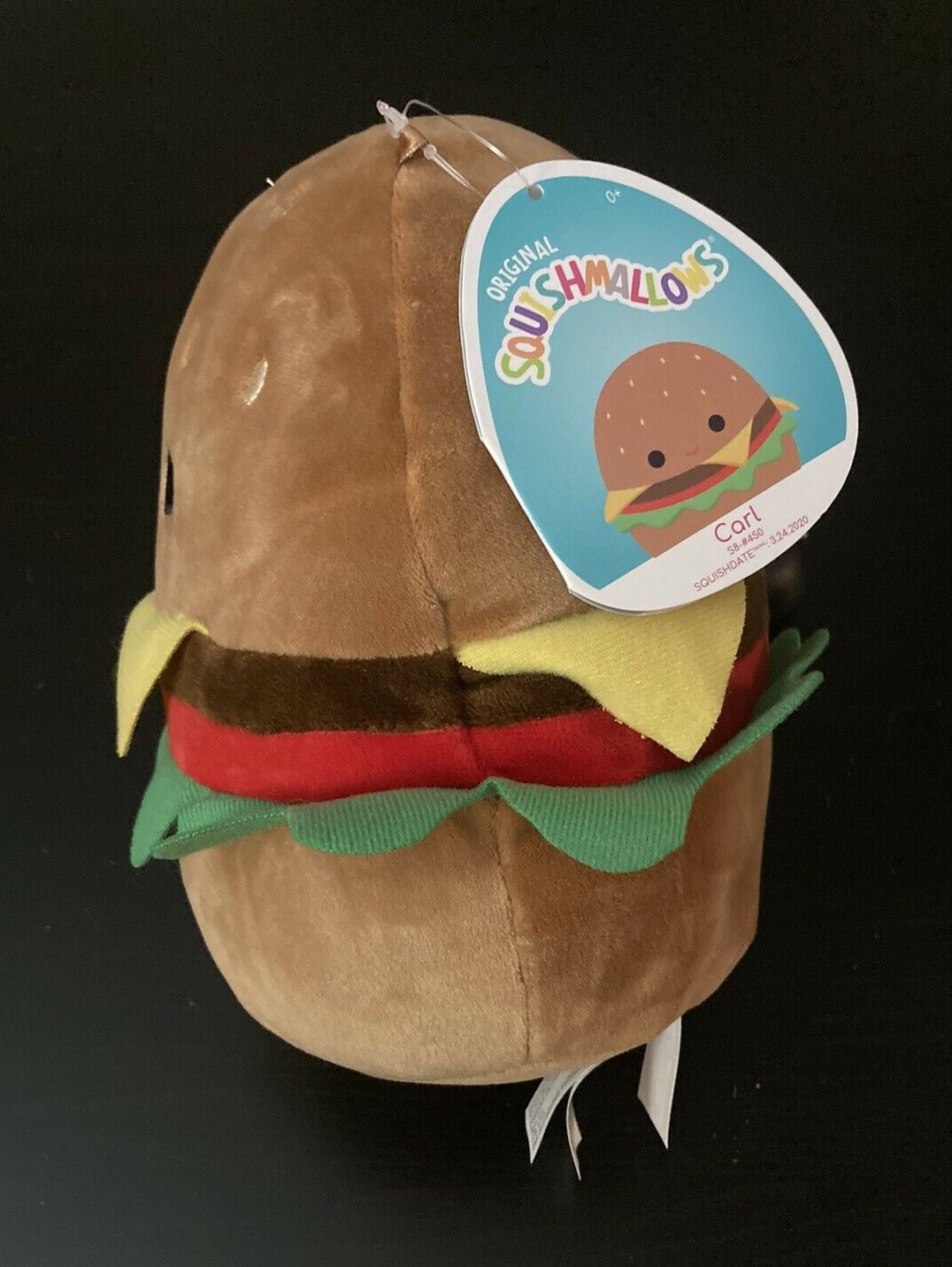 Squishmallow Burger Carl the Cheeseburger 8" 2021 KellyToy New with ...