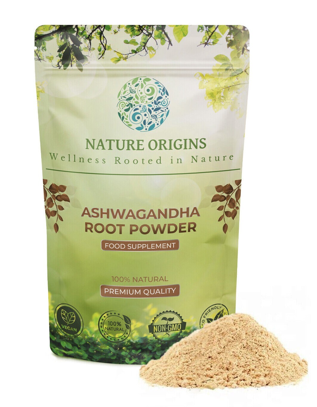 Pure Ashwagandha Premium Powder Root Indian Ginseng Ashwagandha 50G ...