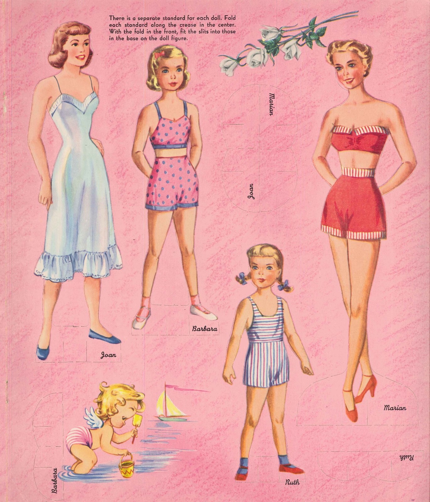 VNTG 1955 PAPER DOLL PARADE 16 PG LASR REPRODUCTIN~Org SZ UNCT FREE SH ...