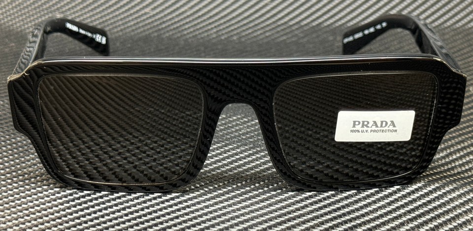 PRADA PR A05S 16K08Z Black Dark Grey Men's 53 mm Sunglasses | eBay