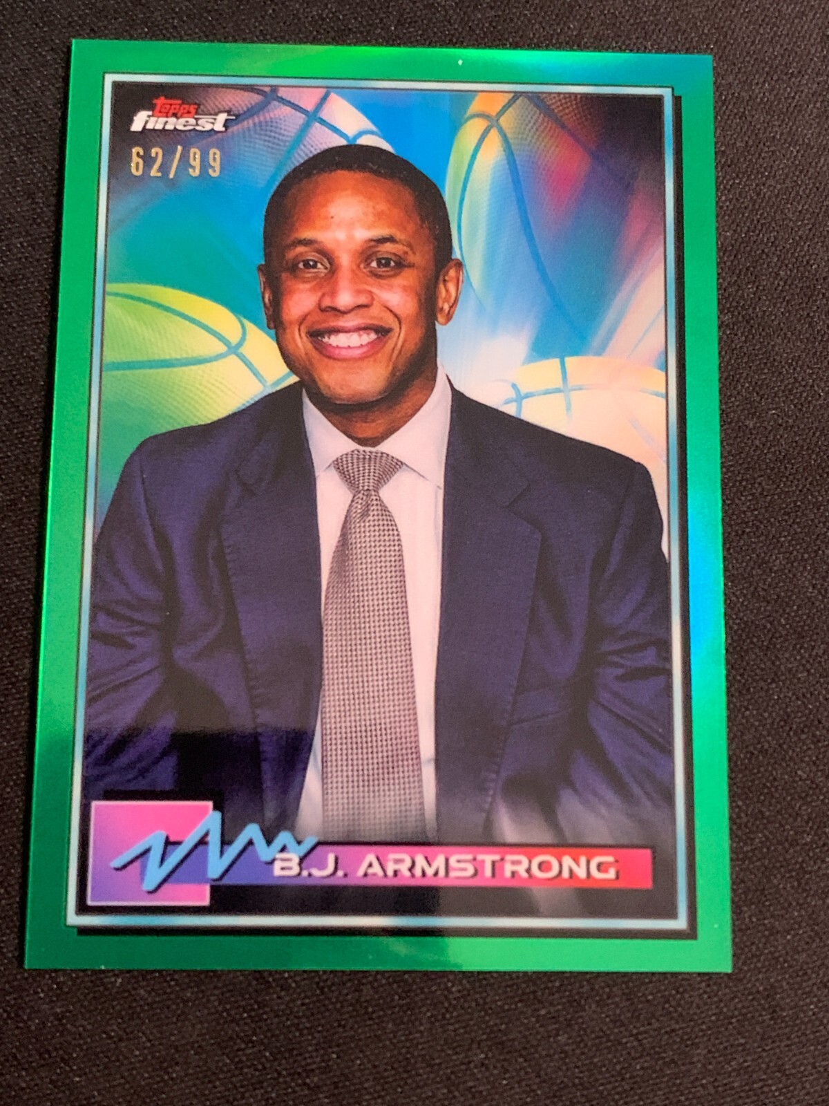 B.J. ARMSTRONG #47 - 2021 TOPPS FINEST BASKETBALL - GREEN REFRACTOR /99 ...
