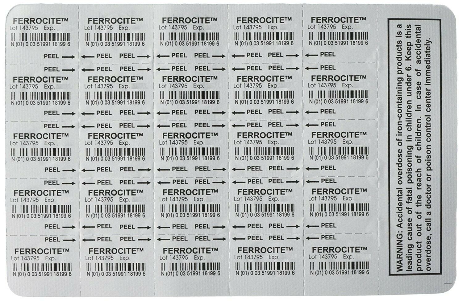 Breckenridge Pharma Ferrocite Iron Dietary Supplement Blood Health ...