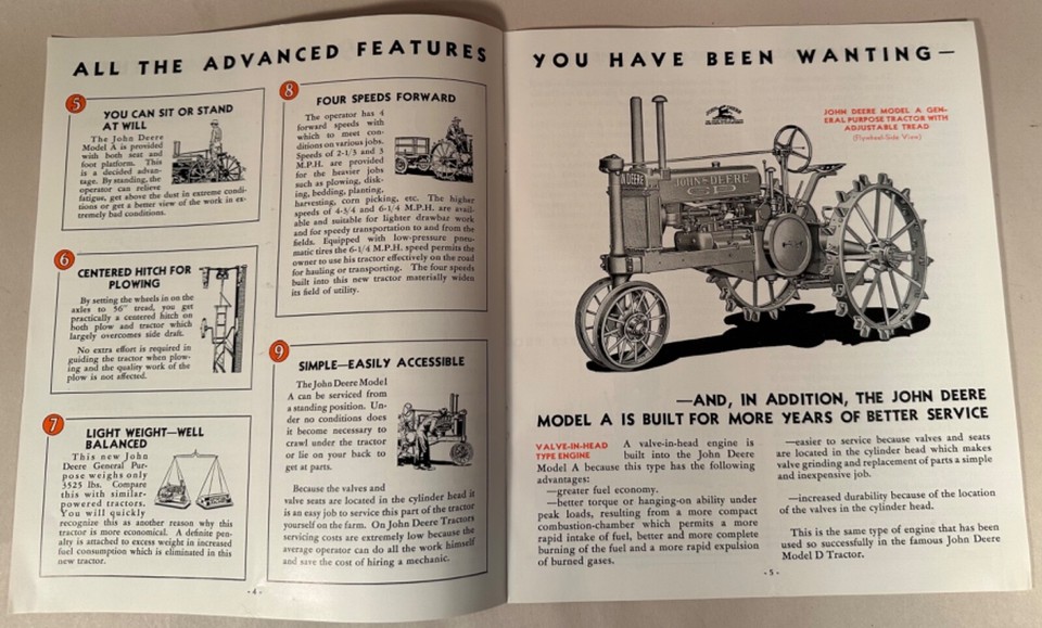 John Deere 1930s, 40s Era Catalogs (3), Shares, Model A, Model B Disk ...