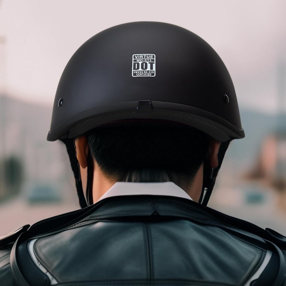 Cartman Cruiser Scooter Motorcycle Half Face Helmet,Matte Black OPEN ...