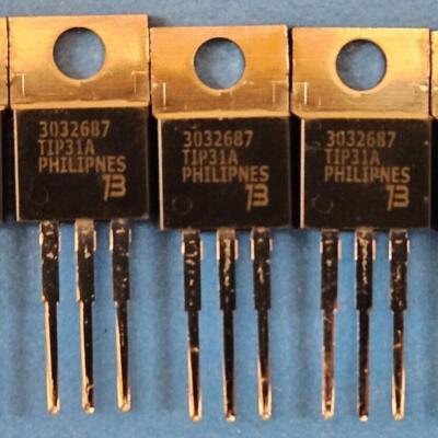(3PCS) TIP31A Power Bipolar Transistor, 3A, 60V, 1-Element, NPN, TO-220 ...