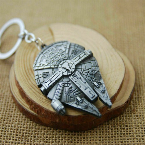 Fashion Silver Star Wars Millennium Falcon Metal Keychain Keyring Key ...