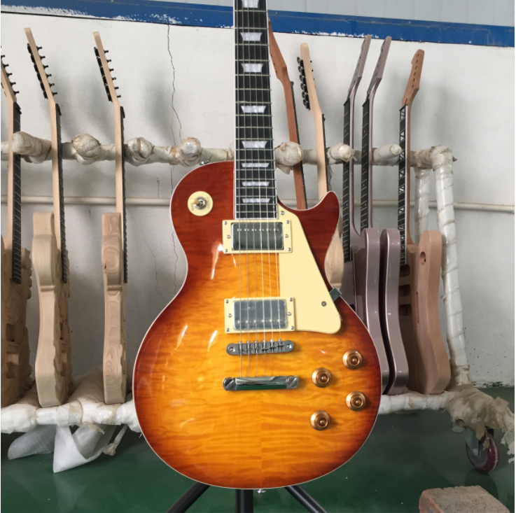 Standard LP Electric Guitar Cherryburst Flamed Maple Top ABR Bridge H-H ...