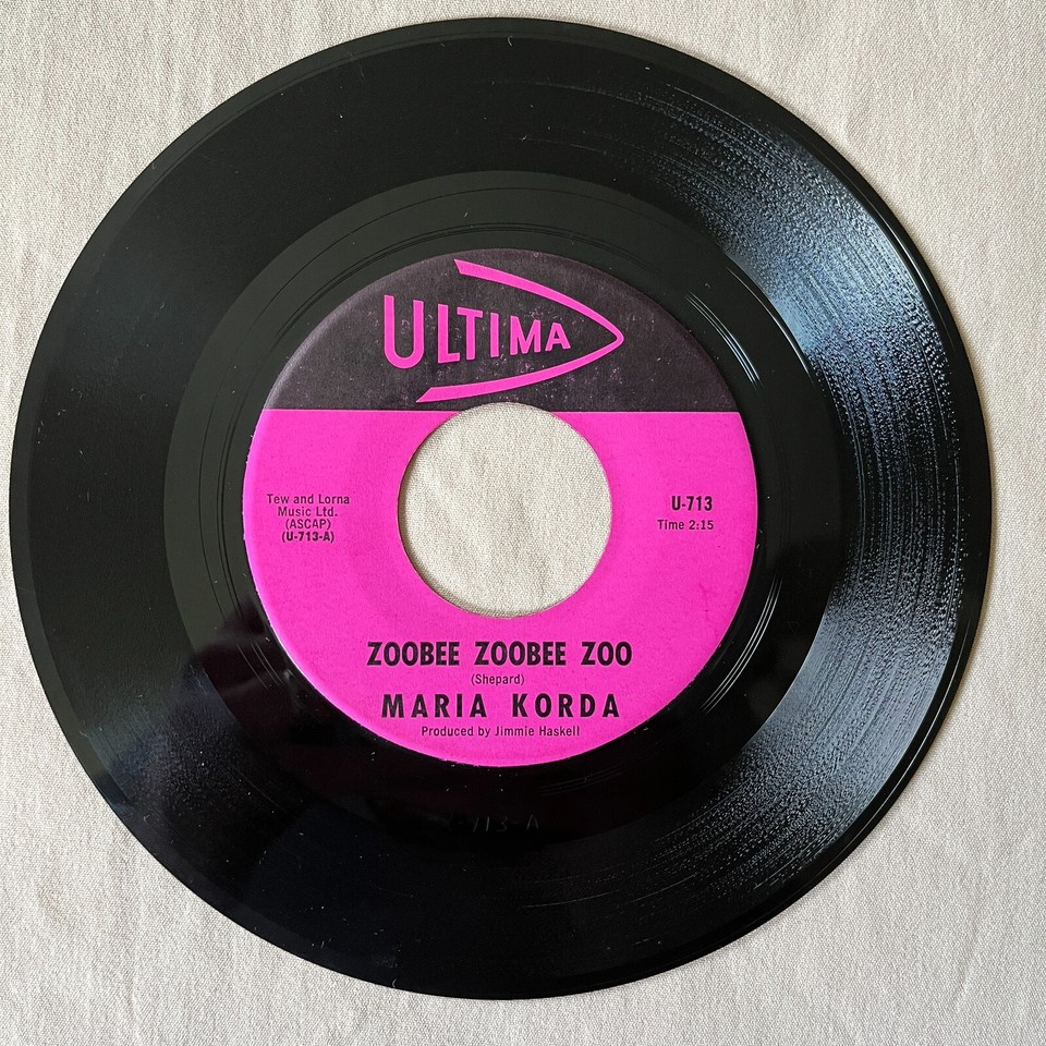 MARIA KORDA Zoobee Zoobee Zoo 1964 Vinyl 7" Single Ultima U-713 - VG | eBay