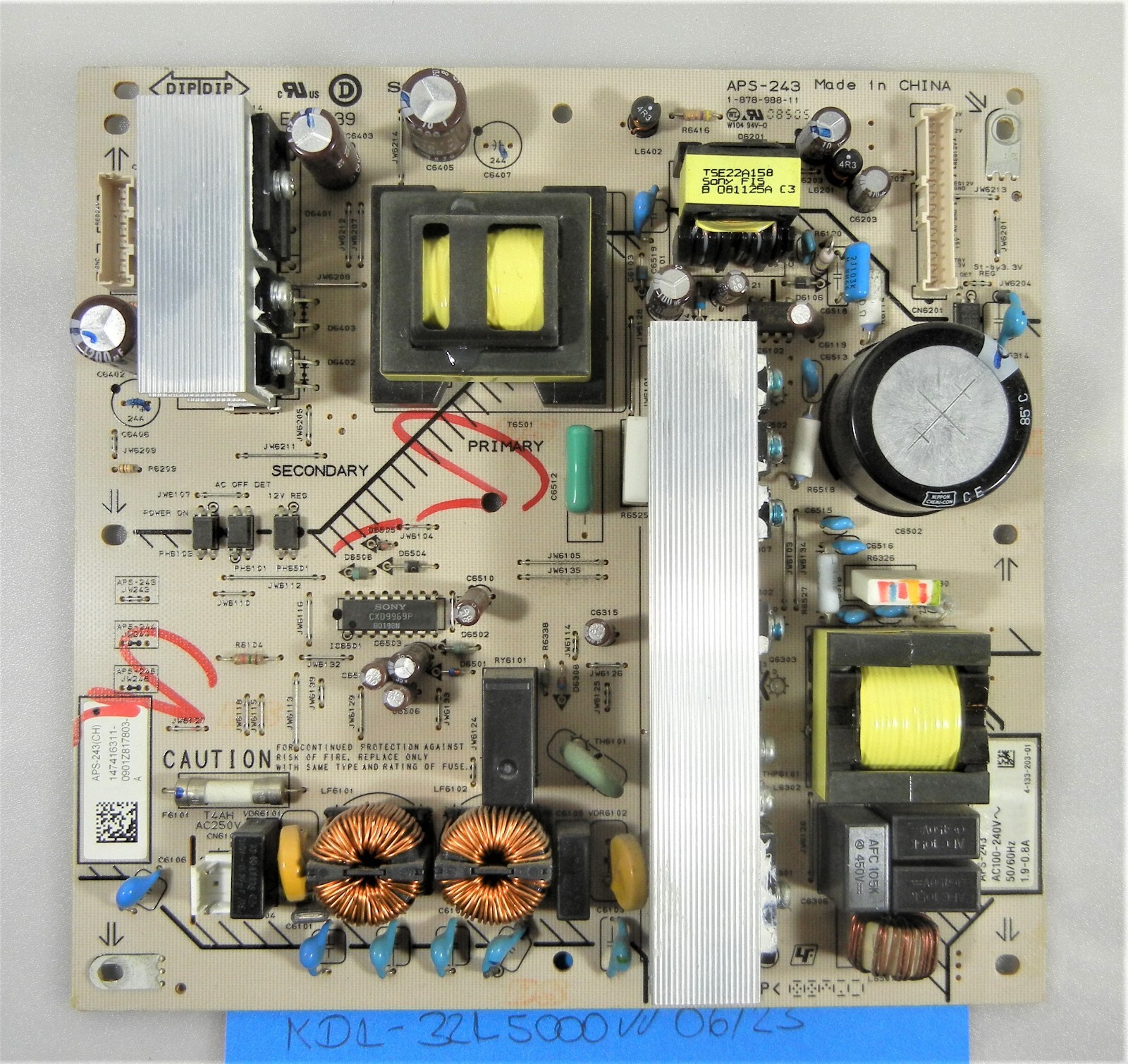 Sony KDL-32L5000 Power Supply 1-878-988-11 (APS-243) for sale online | eBay