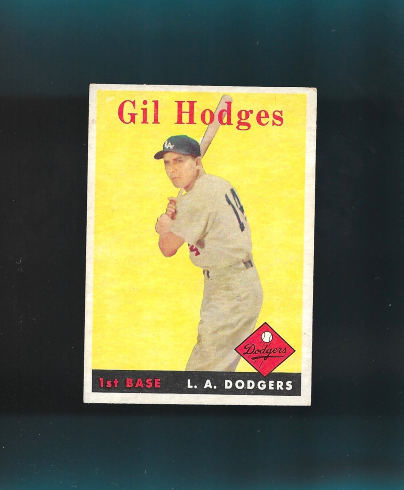 GIL HODGES-LOS ANGELES DODGERS! 1958 Topps # 162 SHARP! | eBay