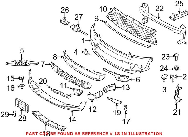 MINI 51117283372 Genuine OEM Factory Original Spoiler Center for sale ...