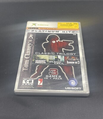 Tom Clancy's Classic Trilogy (Microsoft Xbox, 2004) With Xbox Live ...