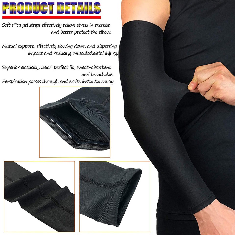 Cooling Sleeves UV Protection Arm Sleeves Arm Cover Sleeve for Men ...