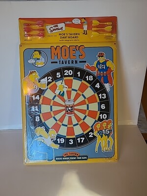 Simpsons Moe's Tavern Magnetic Dart Board New 2002 Homer Barney Duff | eBay