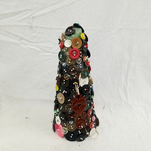 Hand Crafted Button Tree Tower 13" | eBay