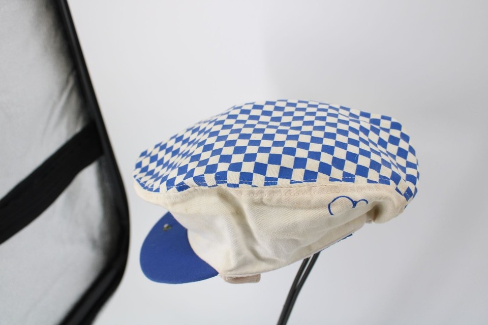 Ocean Pacific Blue Check Cap OP Vintage 1980s Newsboy Cabbie 94198 ...