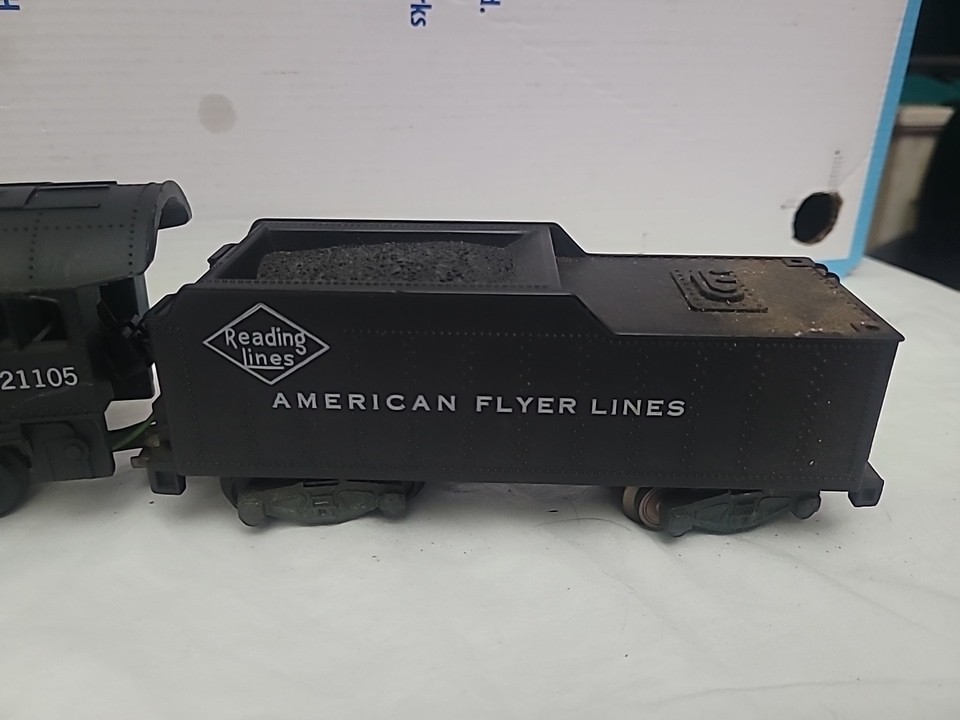 American Flyer 21105 Steam Locomotive & Tender UNTESTED Reading Lines ...