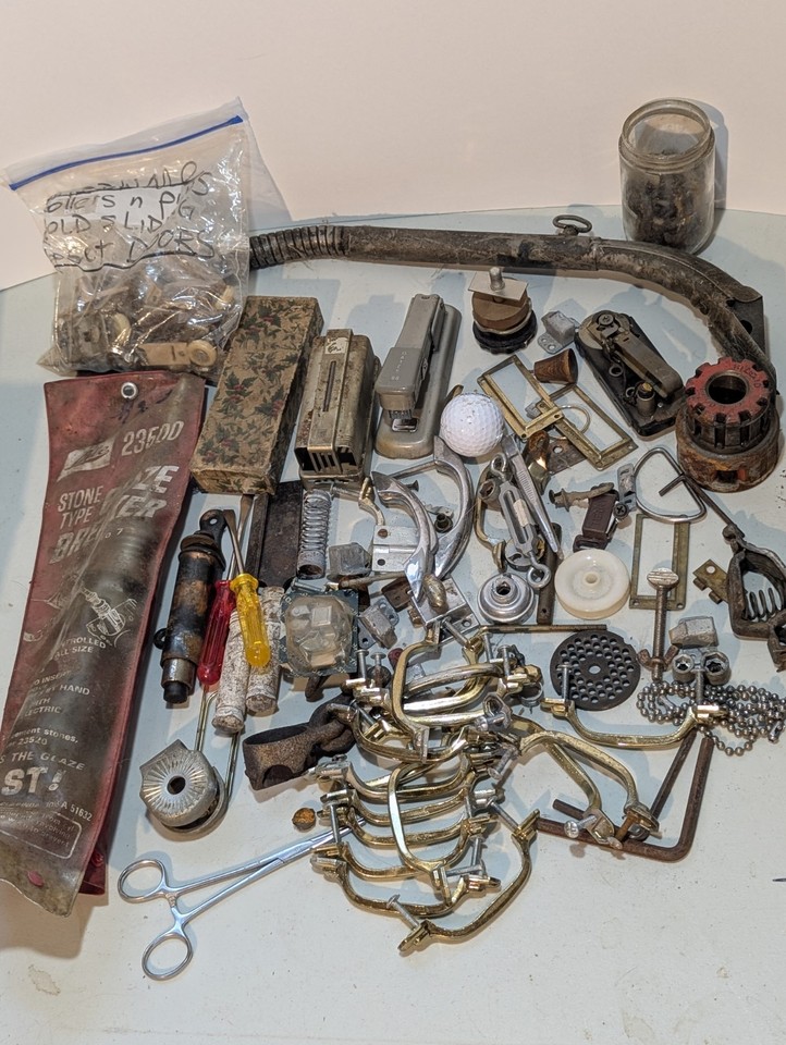 Garage Junk Drawer Lot Hardware Knobs Drawer Pulls Metal Scrap | eBay