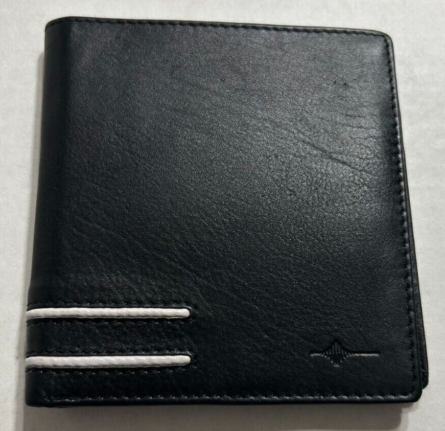 Buxton Men’s Black Genuine Leather Slim Bi Fold Card Wallet FREE ...