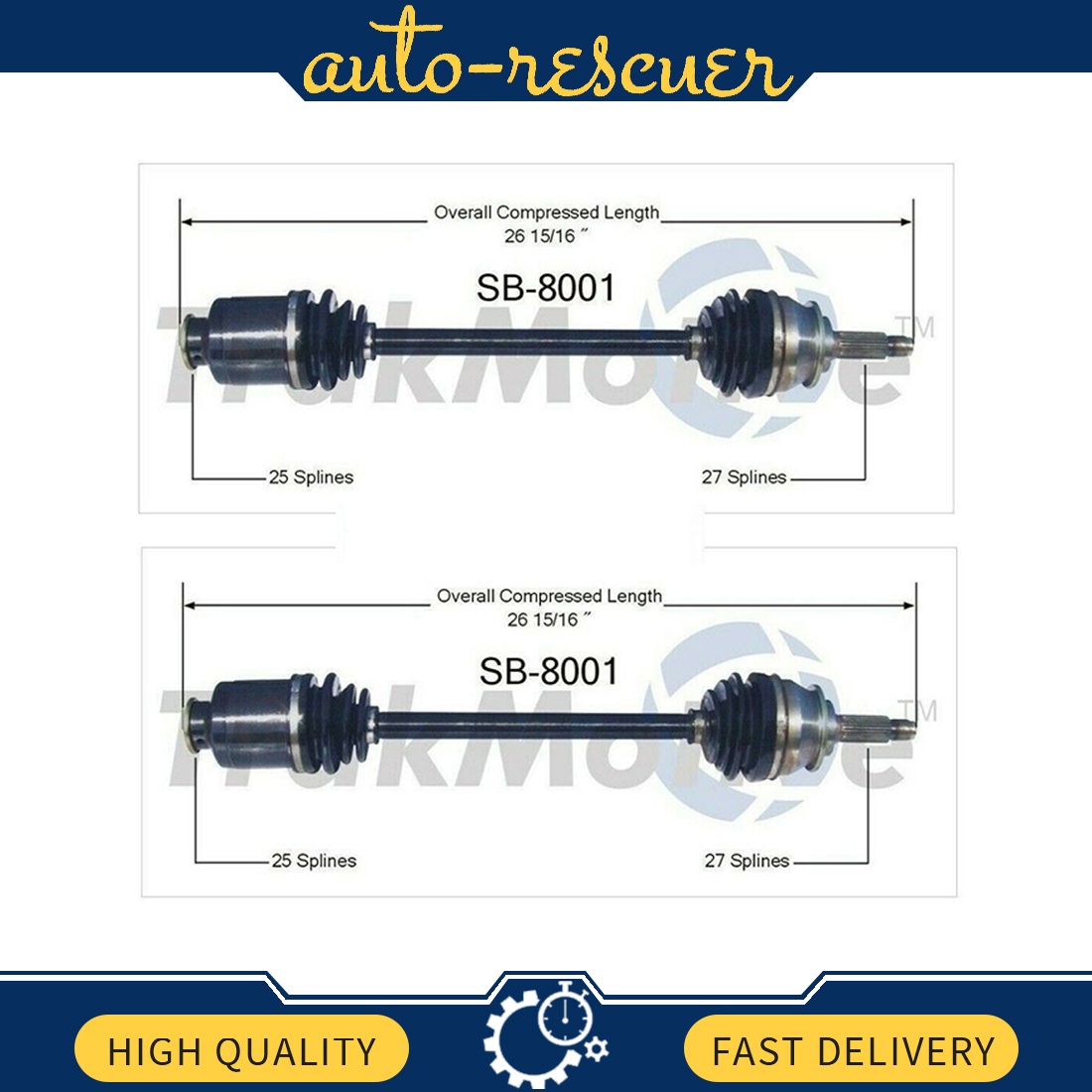 2 Front CV Axle Shafts SurTrack Set for Subaru Impreza Forester Legacy ...