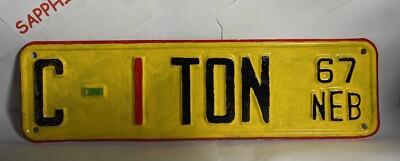 1 TON 67 COLLECTIBLE VINTAGE LICENSE PLATE. SOLD AS IS. 13.5”X4” | eBay