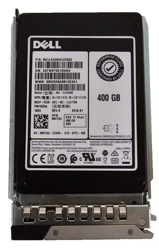 MFC6G Dell 400GB 12Gbps SAS SSD 2.5" Mixed Use 0MFC6G MZ-ILS400B | eBay