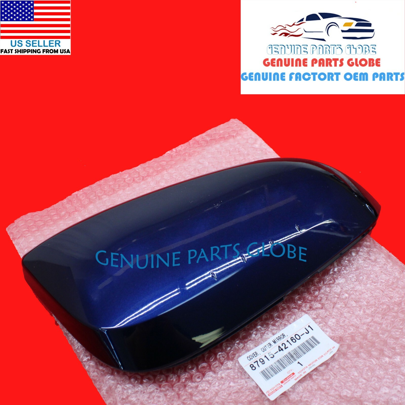 GENUINE TOYOTA RAV4 4RUNNER RIGHT OUTER DARK BLUE MIRROR COVER 87915 ...